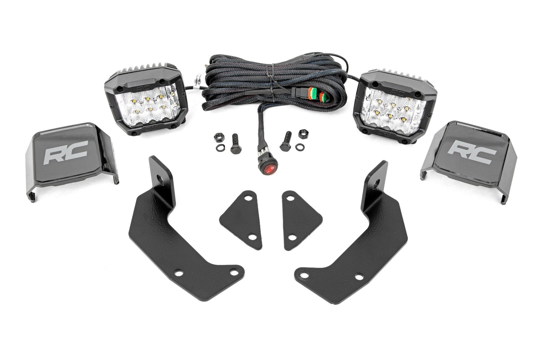 LED Light Kit | Cage Mount | 2" Chrome Pair | Wide Angle | CFMOTO UFOR ...