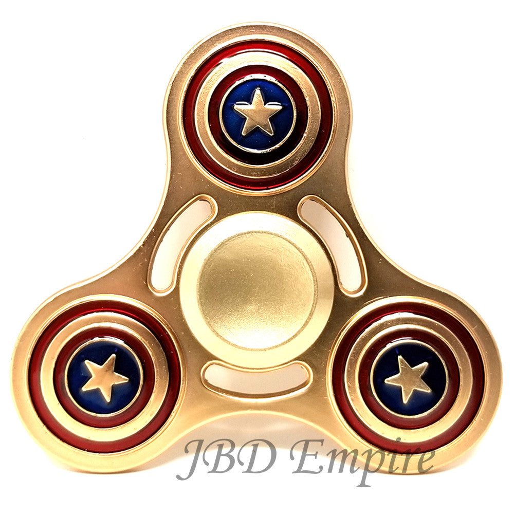 JBD Captain America style , Anti-Anxiety Fidget Spinner Toy Helps Focu ...